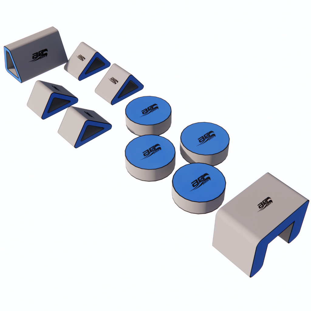 Air Parkour Obstacles (10 Piece) - American Gymnast and Ninja